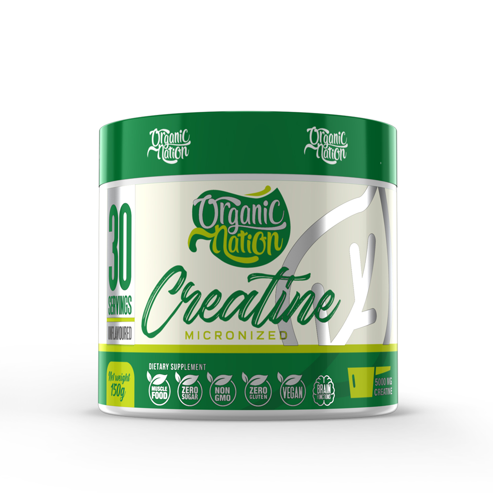 Organic Nation Micronized Creatine Monohydrate-30Serv.-150G ...